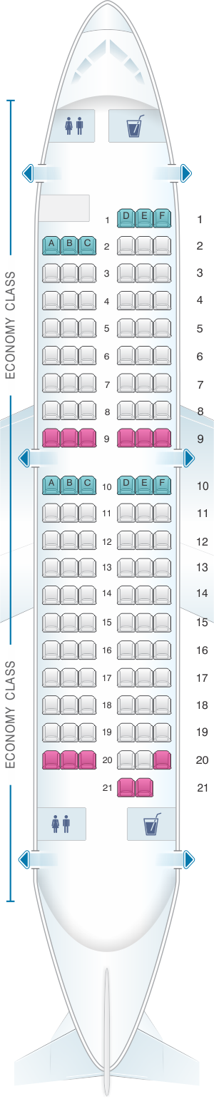 Seat Map WestJet Boeing B737 600 | SeatMaestro.com