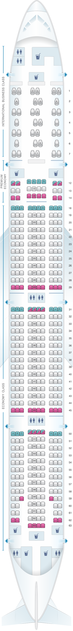 Seat Map Air Canada Boeing B777 300ER (77W) | SeatMaestro.com
