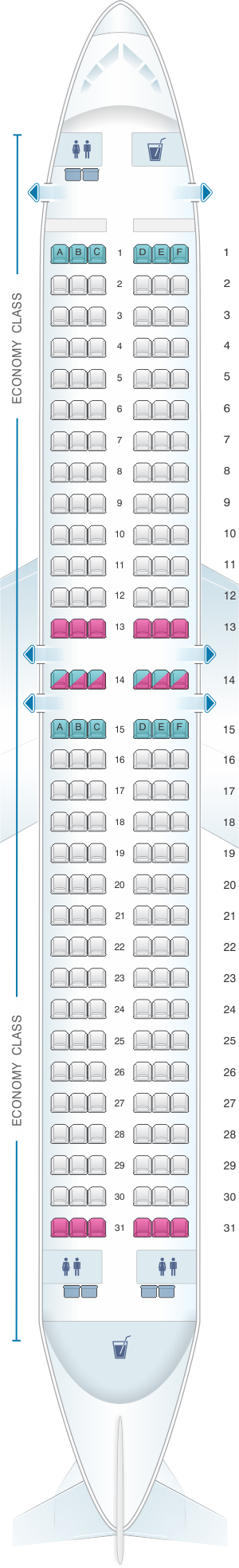 Seat Map airberlin Boeing B737 800 | SeatMaestro.com