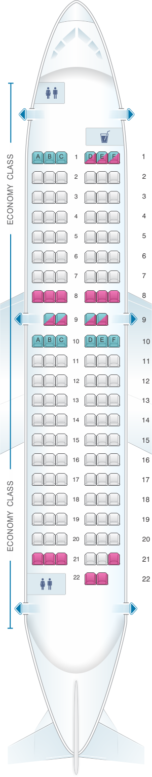 Seat Map airBaltic Boeing B737 500 | SeatMaestro.com