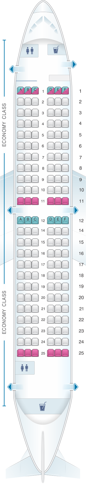 Seat Map airBaltic Boeing B737 300 | SeatMaestro