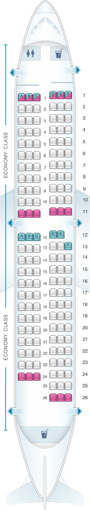 Seat Map SpiceJet Boeing B737 700 | SeatMaestro